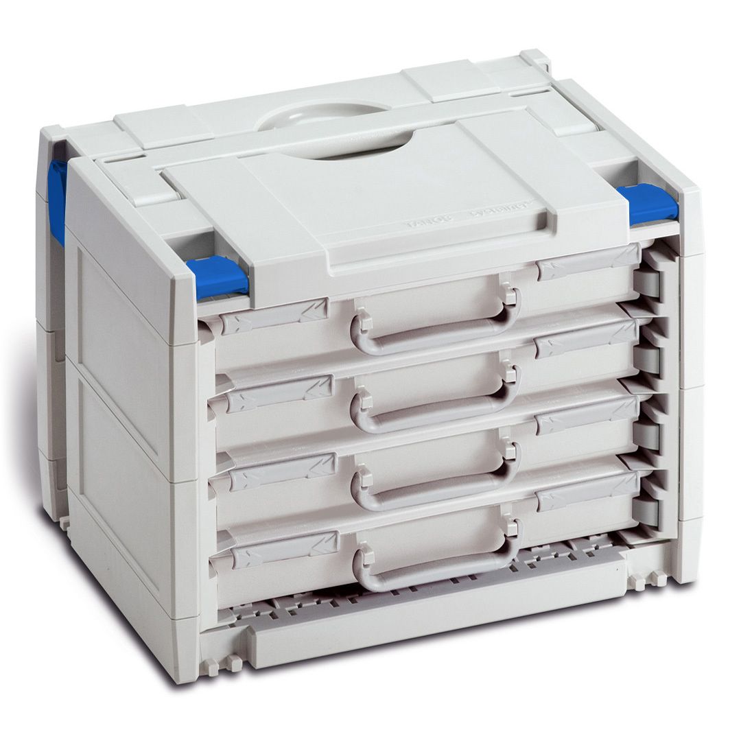 Rack-systainer® IV | Lichtgrau (RAL 7035) | signalblau (HKS 43 K ...