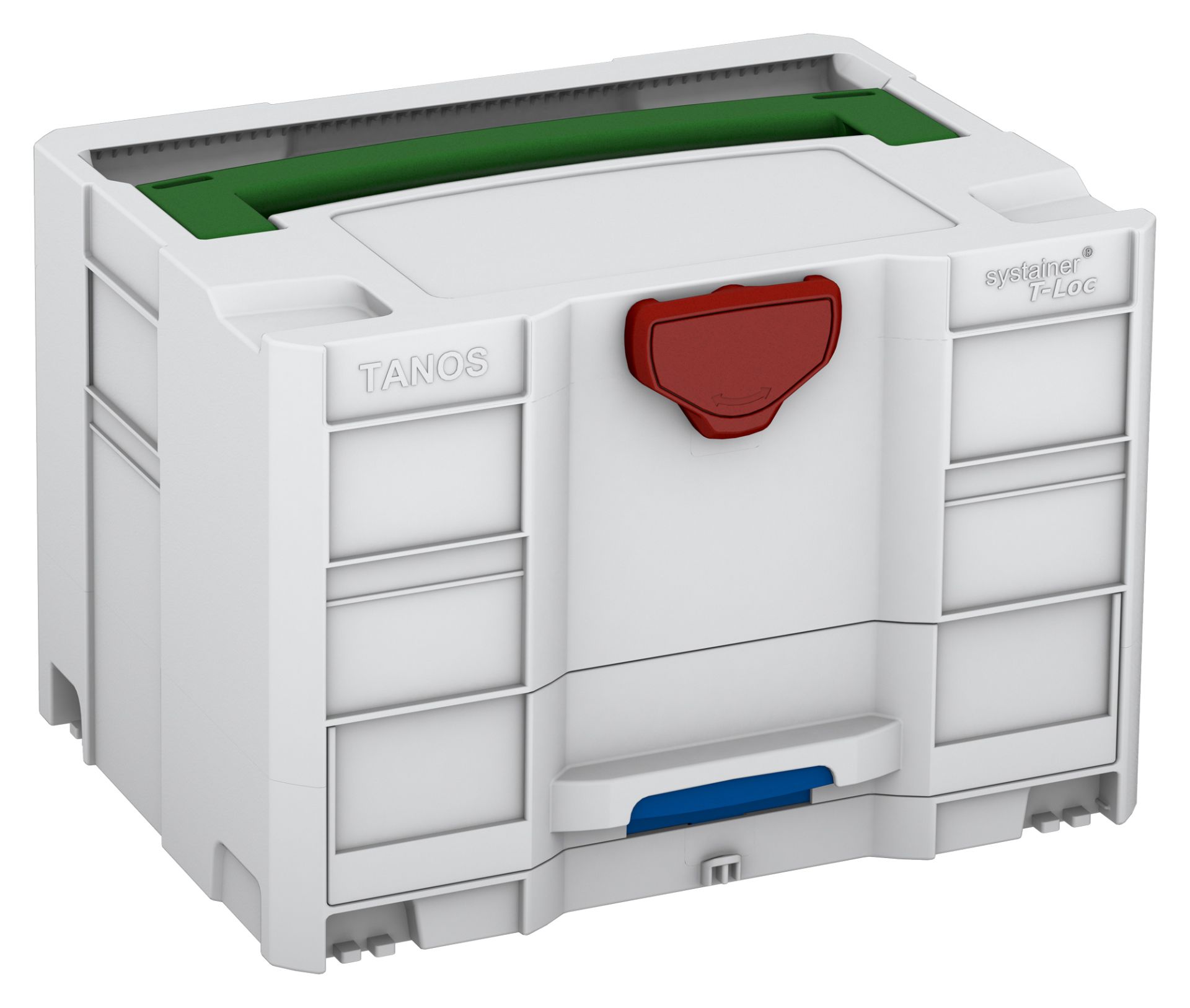 systainer® T-Loc „SYS-Combi II“ | Lichtgrau (RAL 7035) | Smaragdgrün ...